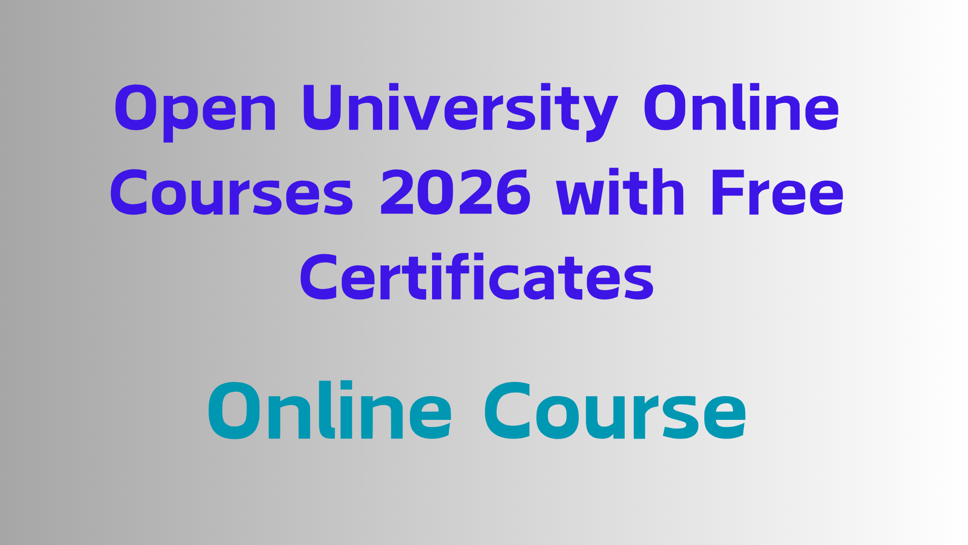 Open University Online Courses 2026 with Free Certificates - the bright ...