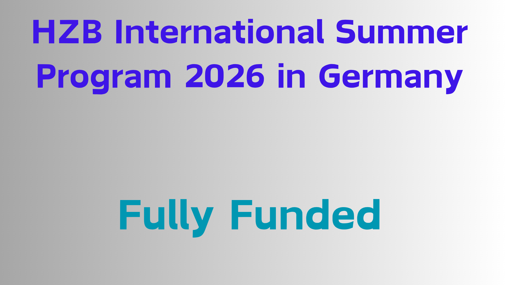 HZB International Summer Program 2026 in Germany (Fully Funded) - the ...